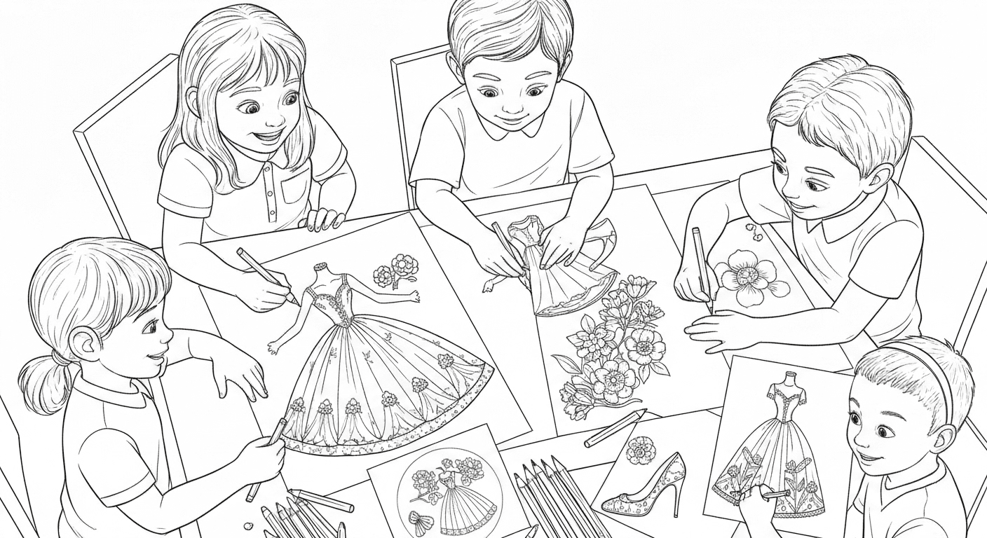 Sparkle & Color: Free Christian Dior Inspired Fashion Coloring Pages ...