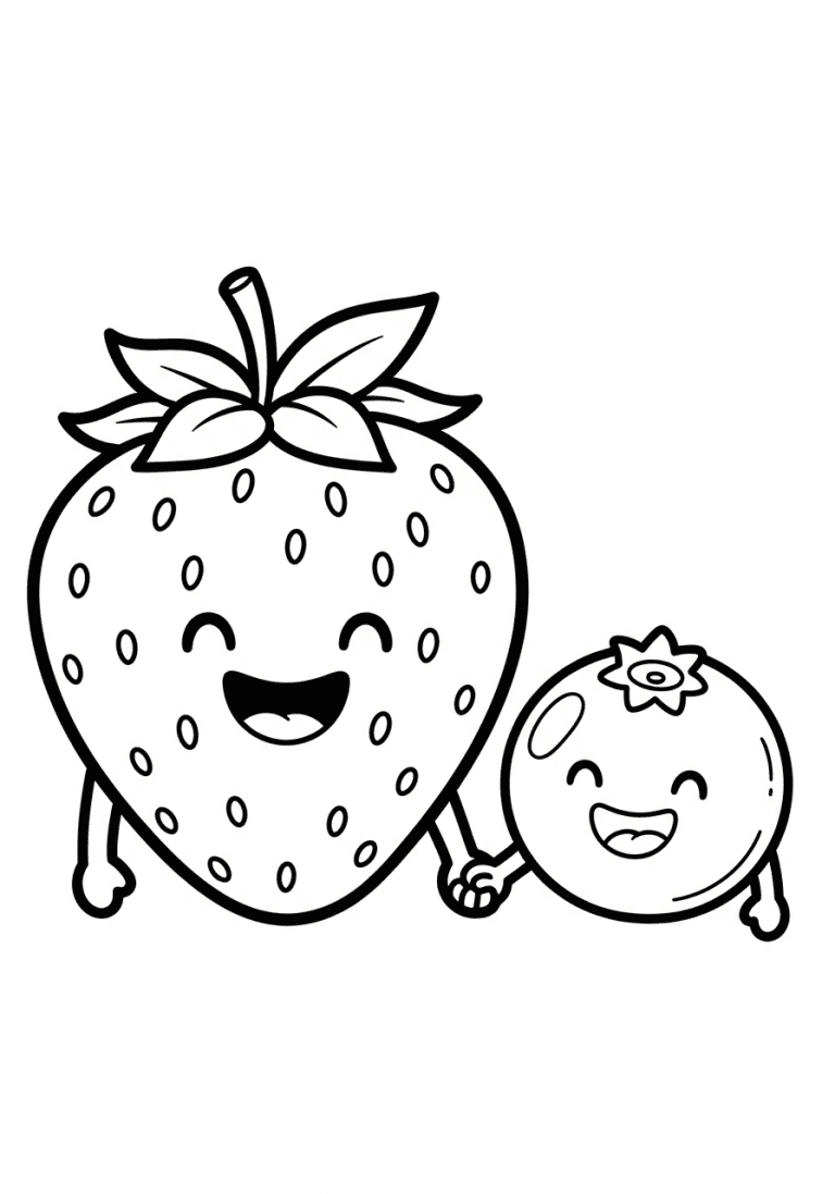 Sweet & Simple Berry Drawing Fun: Free Printable Coloring Pages for ...