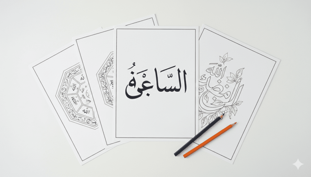 Arabic Calligraphy Coloring Pages for Calm & Creativity (PDF ...