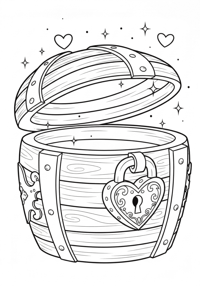 valentine day boxes for girls DIY kids coloring pages - Creative Nest Kids
